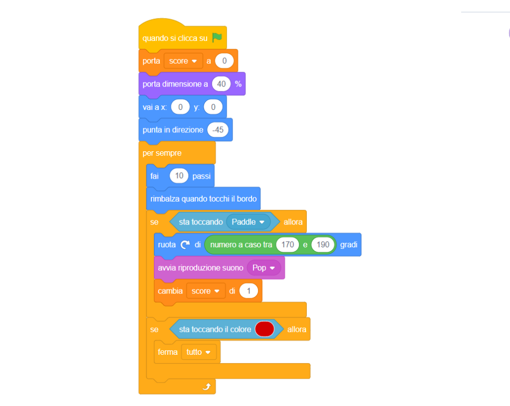Scratch Giochi - Ping pong - tecnologiaduepuntozero.it